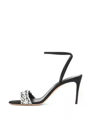 Casadei 80mm Julia Embellished Braided Sandals