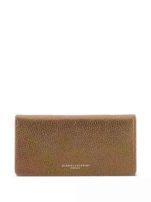 GIANNI CHIARINI Metallic-finish Leather Wallet - Brown