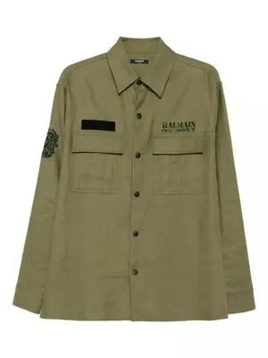 Balmain Embroidered-patch Pocket Shirt