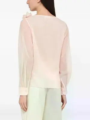Chloé Draped Flower-embellished Top
