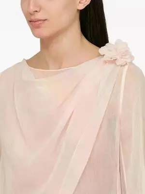 Chloé Draped Flower-embellished Top