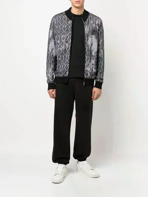 BILLIONAIRE Embroidered Logo-crest Bomber Jacket
