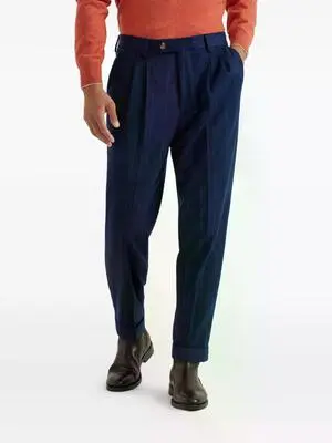 Brunello Cucinelli Pleated Wool-cashmere Blend Trousers