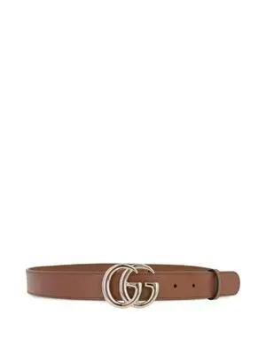 Gucci Double G-buckle Leather Belt - Brown