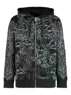 Givenchy Embroidered Full-zip Hoodie