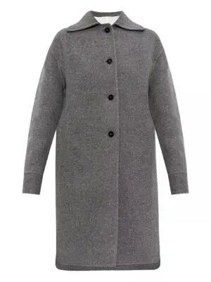 JIL SANDER Button-fastening Wool Coat