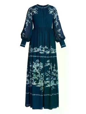 Erdem Long-sleeve Printed Gown