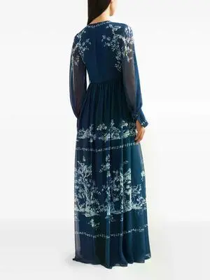 Erdem Long-sleeve Printed Gown