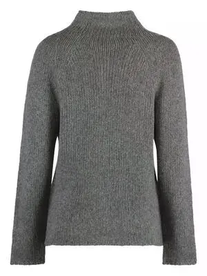 THE (ALPHABET) Cashmere Turtleneck Sweater - Grey