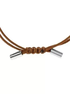 Fendi Shell-embellished Cord Bracelet