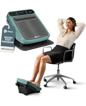 LIFEPRO Foot And Calf Massager With Heat Neuropathy Relief And Blood Circulation Booster Soothing Therapy Device - Blue