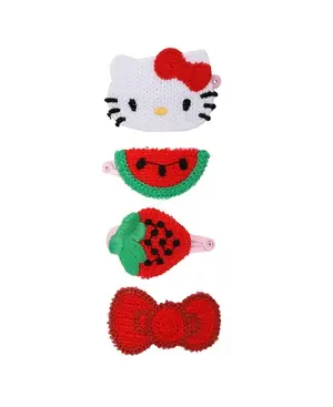 HELLO KITTY 4-piece Hair Clip Set - Hello Kitty Sweet Snacks