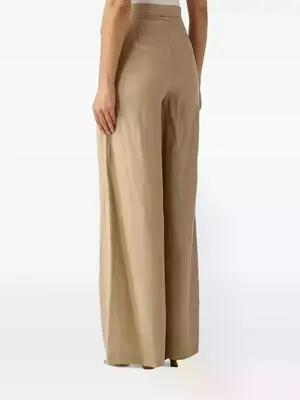 TWINSET Lace-up Wide-leg Trousers - Neutrals