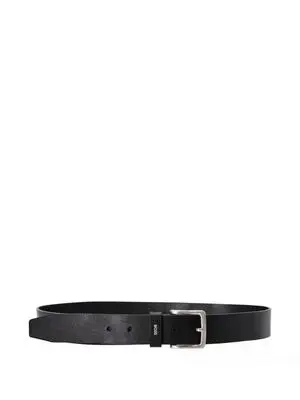 BOSS Leather Buckle Belt - Black