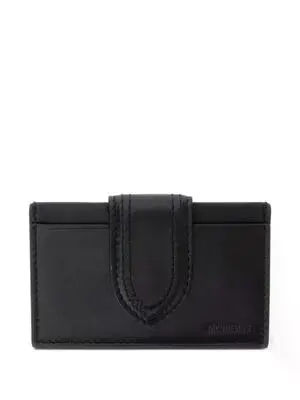 Jacquemus The Bambino Leather Flap Wallet - Black
