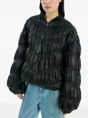 ROTATE BY BIRGER CHRISTENSEN Pleated Bomber Jacket