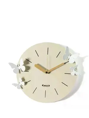 ARTI & MESTIERI Butterfly-embellished Wall Clock - Neutrals