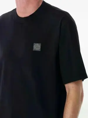 Stone Island Logo Patch Cotton T-shirt