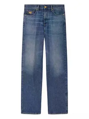 Versace Contrast Stitching Jeans For Men