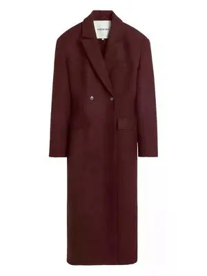HERSKIND Padded-shoulder Double-breasted Coat