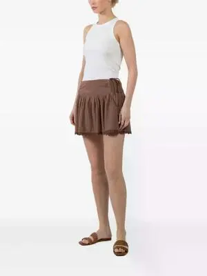 Xirena Lace-trimmed Smocked Skirt
