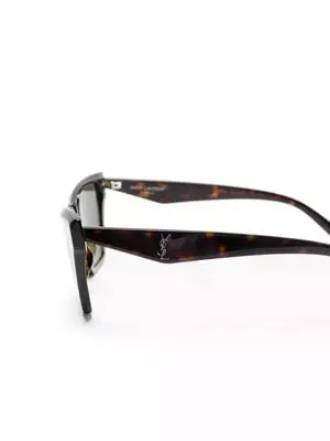 Saint Laurent Butterfly-frame Sunglasses - Brown