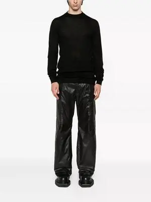 Rick Owens Long-sleeved Wool T-shirt - Black