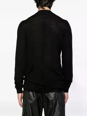 Rick Owens Long-sleeved Wool T-shirt - Black