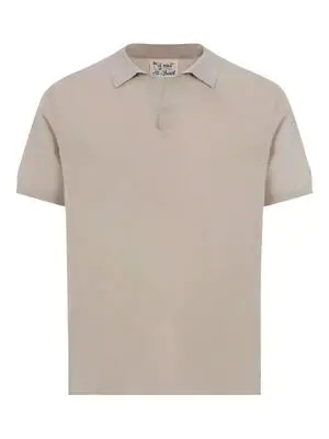 MC2 SAINT BARTH Embroidered-logo Polo Shirt - Neutrals