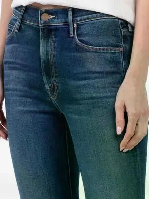 MOTHER Frayed Bell-bottom Jeans - Blue