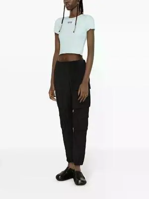 Moschino Logo-appliqué Cropped T-shirt