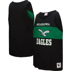Mitchell & Ness Philadelphia Eagles Retro Colorblock Tank Top - Black