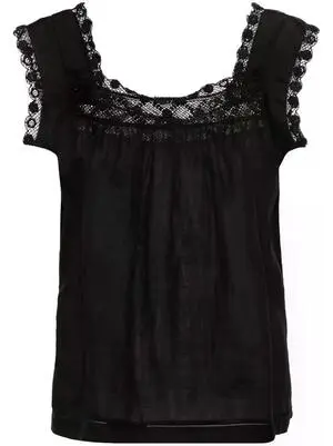 DÔEN Aphra Crochet-trim Blouse