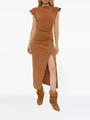 Isabel Marant Étoile Nadela Side-split Draped Midi Dress - Brown