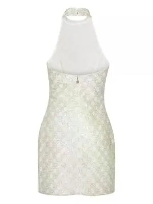 ROTATE BY BIRGER CHRISTENSEN Sequinned Halterneck Mini Dress