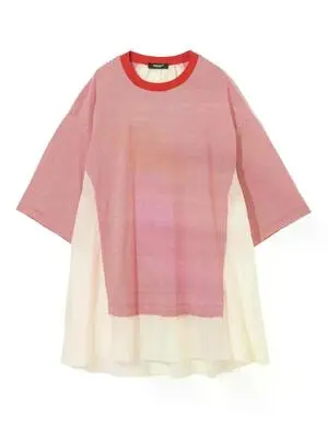 Undercover Striped Panelled Pullover