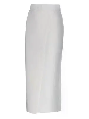 Max Mara Ribbed Wrap-effect Midi Skirt