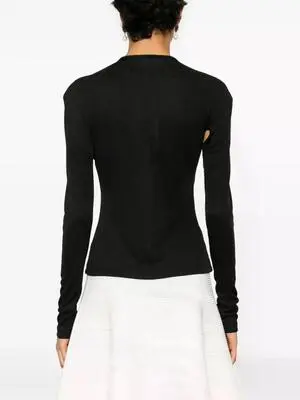 Christopher Esber Tri Crystal-stone Long-sleeve Top
