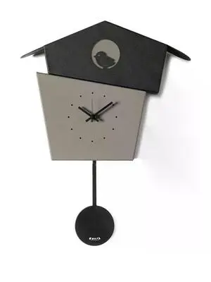 ARTI & MESTIERI Birdhouse Pendulum Clock - Black