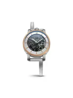 FOB PARIS Skeleton 36mm Watch - Silver