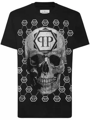 Philipp Plein Rhinestone-embellished Skull T-shirt - Black