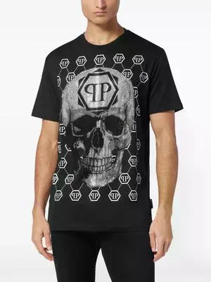 Philipp Plein Rhinestone-embellished Skull T-shirt