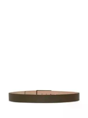Victoria Beckham Logo-buckle Leather Belt - Green