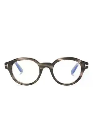 TOM FORD Round-frame Glasses - Brown