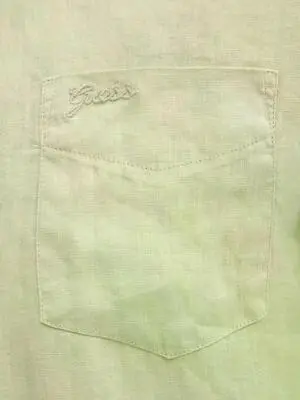 Guess Embroidered-logo Linen Shirt