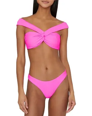 MILLY Margot Bikini Bottom - Pink