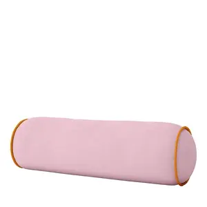 LAURA PARK Two Toned Round Bolster Pillow, Queen 36 - Pink/orange