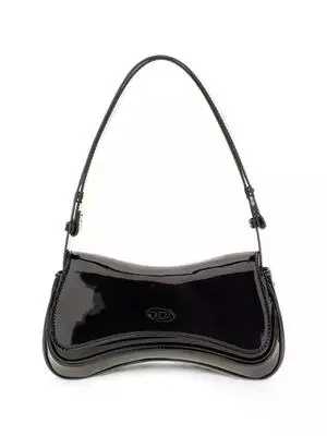 DIESEL® Logo Plaque Shoulder Bag - Black
