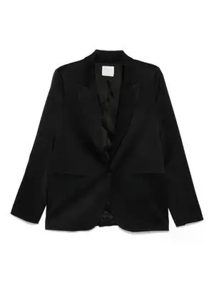 FORTE_FORTE Single-breasted Blazer - Black