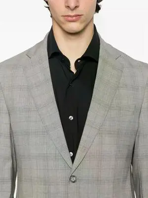 BOSS Checked Suit - Grey